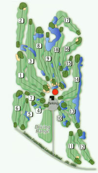 Course Layout - John F Gaffney Green Tree Golf Course